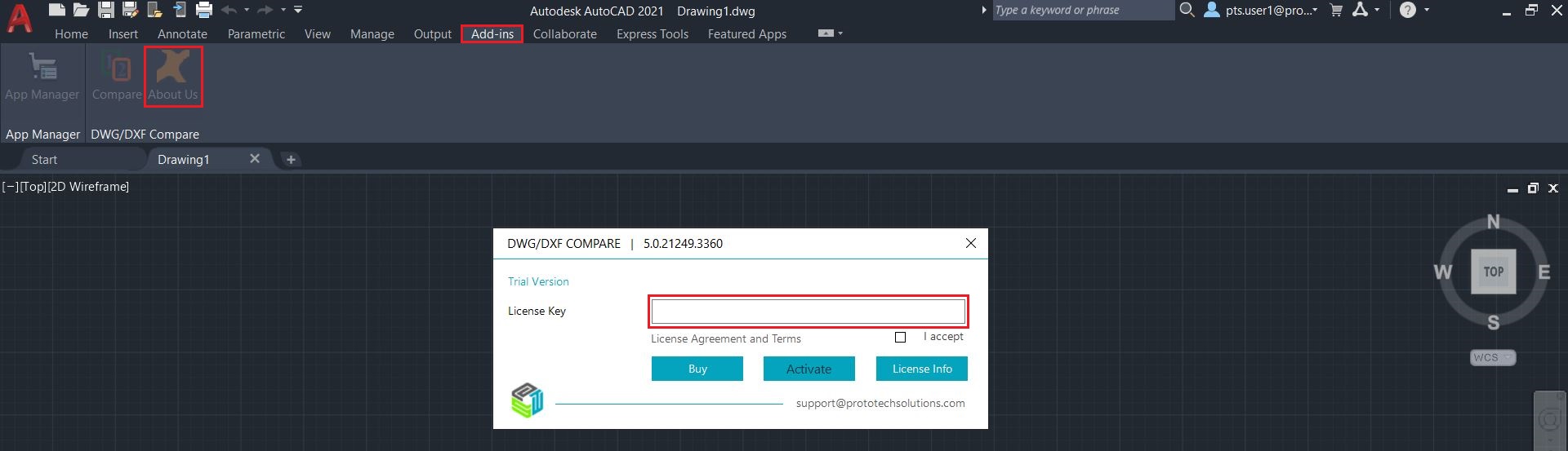 DWG/DXF COMPARE For AutoCAD Plugin with updated features - ProtoTech Solutions